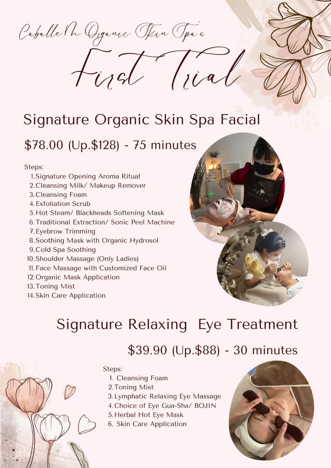 Organic Skin Spa First Trial – Caballe Organic Skin Spa